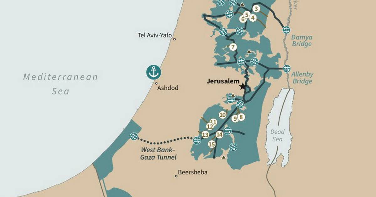 Trump offentliggør kort: Her skal grænsen gå mellem Israel og Palæstina ...