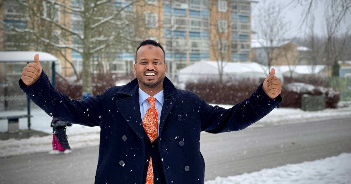 Ismail Hussein Hassan bor på Ellekonebakken, der lige er røget af ...