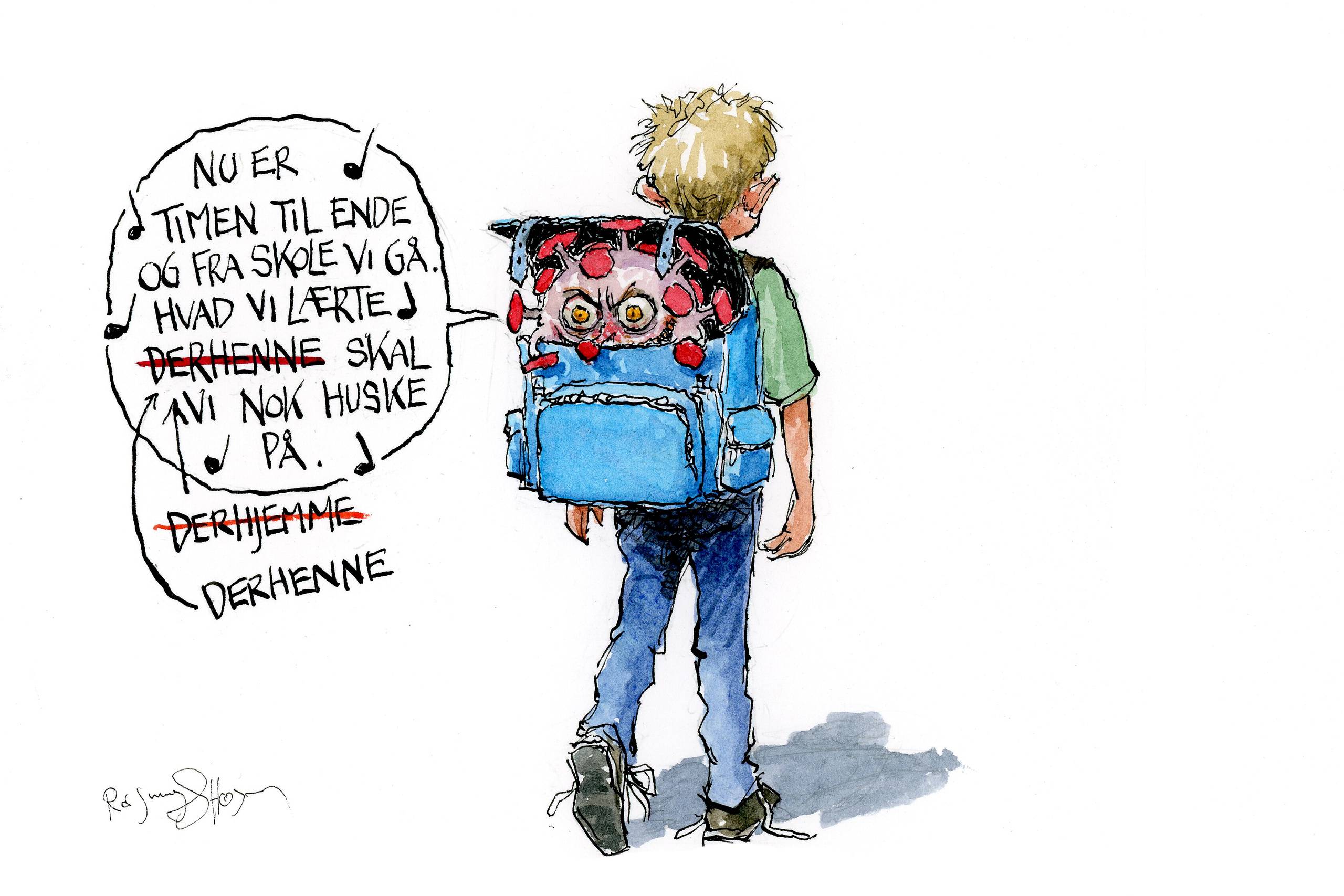 Dagens tegning: Skole-hjem - Jyllands-Posten