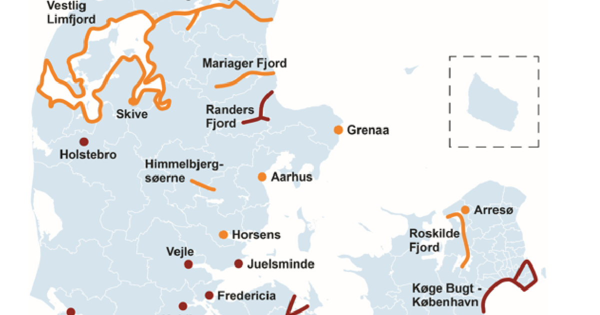 Se det nye kort: Her er der størst risiko for oversvømmelser - Jyllands-Posten