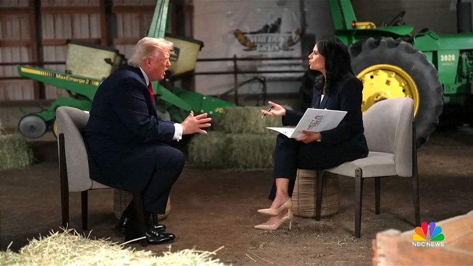 Trump flåede mikrofonen af midt i tv-interview. Så udvandrede han ...