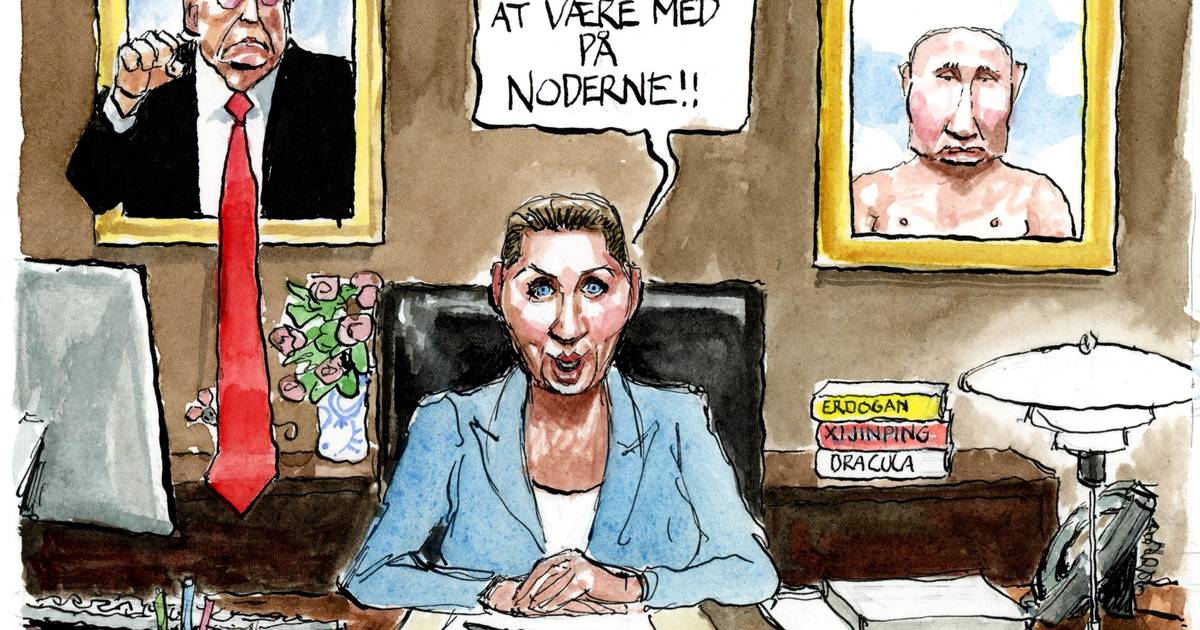 Dagens tegning: Oppe i tiden - Jyllands-Posten