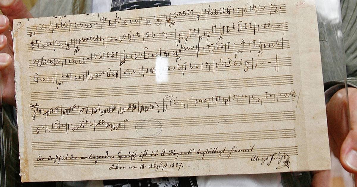 Mozart-noder glemt på museum