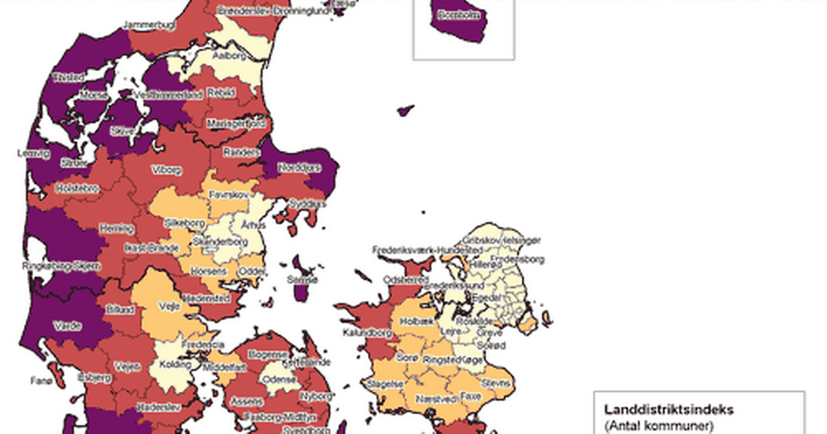 Her er Danmarks 16 udkantskommuner - Jyllands-Posten